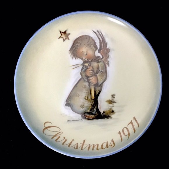 Holiday | Schmid M J Hummel 1971 Heavenly Angel Christmas Plate Limited ...